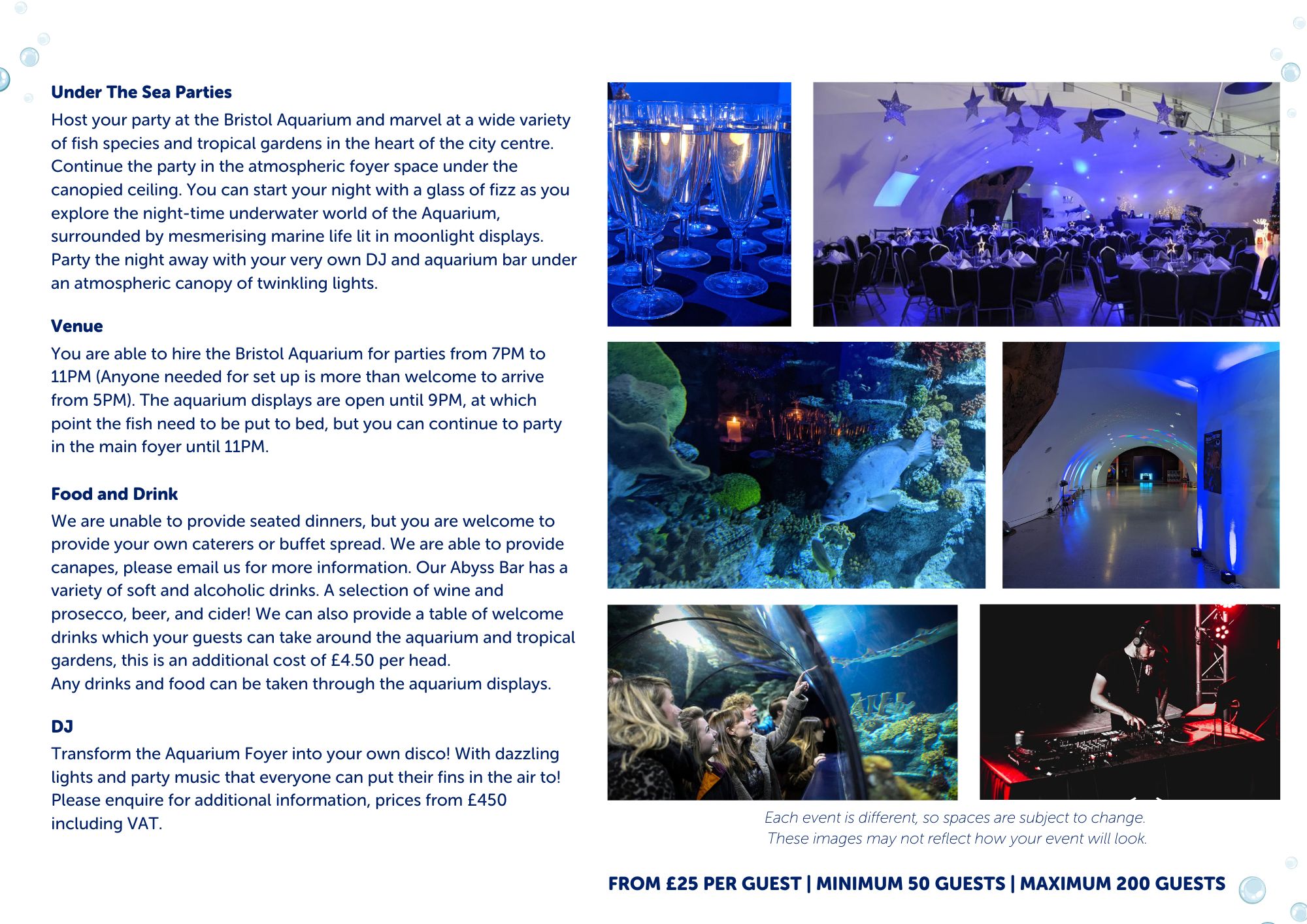Venue Hire | Events and Experiences | Bristol Aquarium